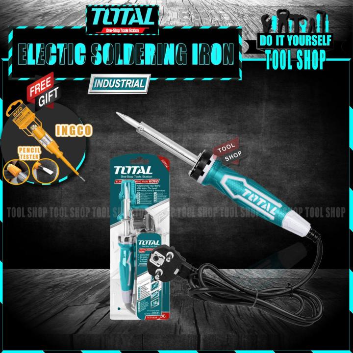 Total Original Electric Soldering Iron 60W - Industrial With Free Ingco ...