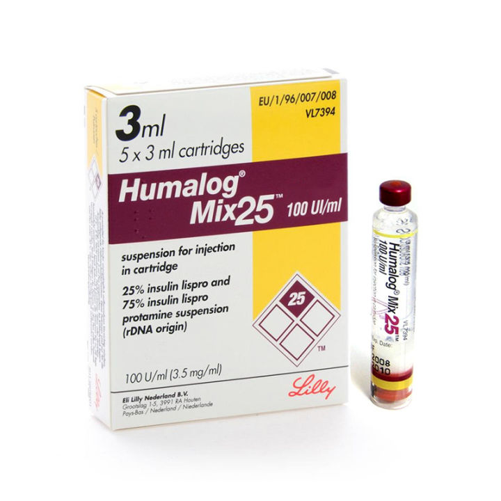 Humalog mix25 pack of 5 penfill * 3ml | Daraz.pk
