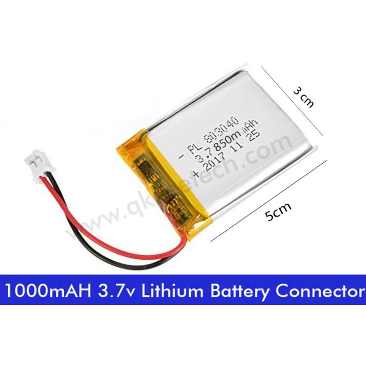 Lipo Battery Lithium battery Li-poly Battery With JST2.0 Connector 800 ...