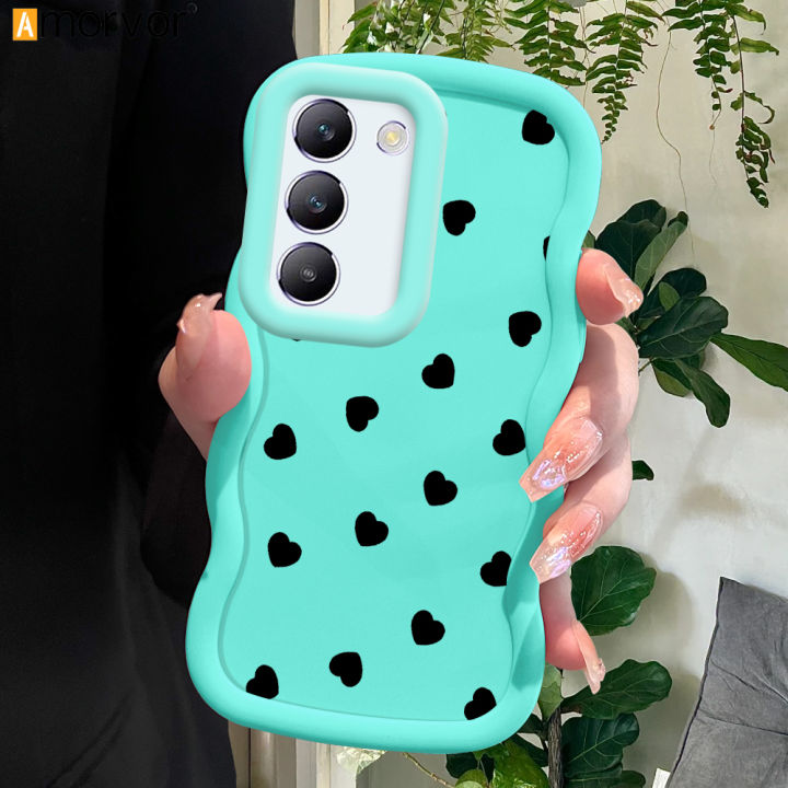 AMORVOR for Vivo Y100 4G 5G Back Cover love heart Pattern Luxury Phone ...