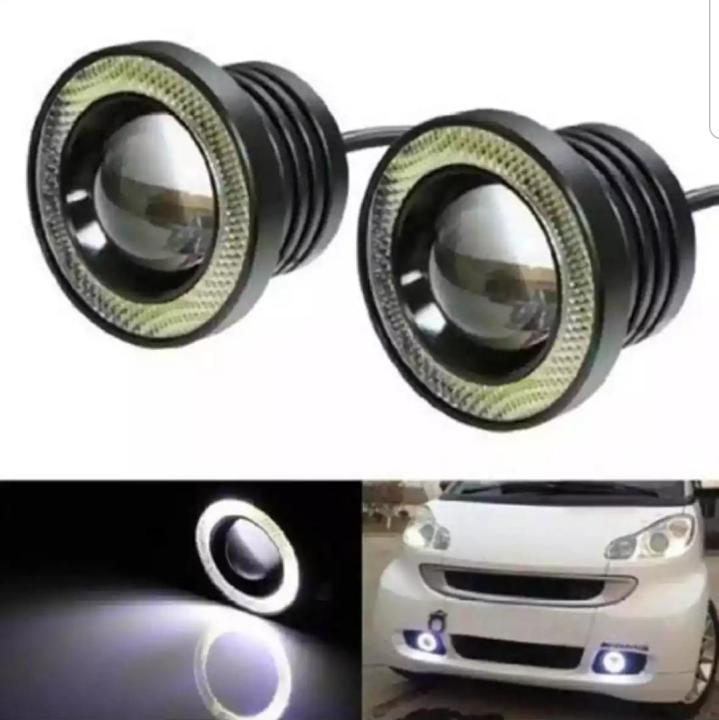 Universal Angel Eyes Fog Light Projector with Ring light | Daraz.pk