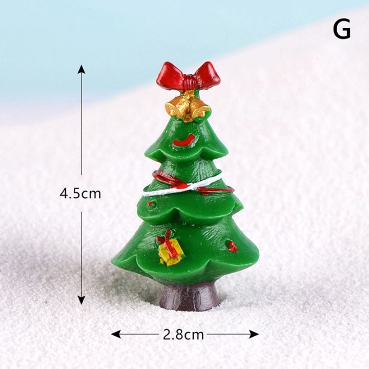 PREATY 1-5pcs Christmas Tree Miniature Figurine Snowman Bear Decoration ...