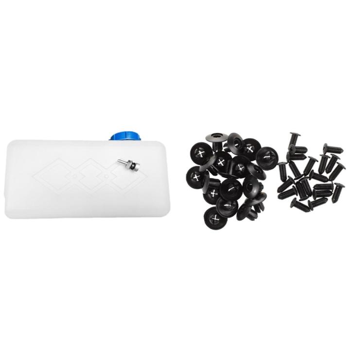20 Pcs 8Mm Screw Panel Clips Plastic Rivet Black & 1 Pcs 5.5L Fuel Tank ...