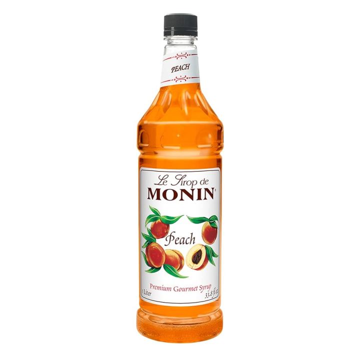 Monin Peach Syrup - Refreshing Summer Taste for Iced Tea & Cocktails ...