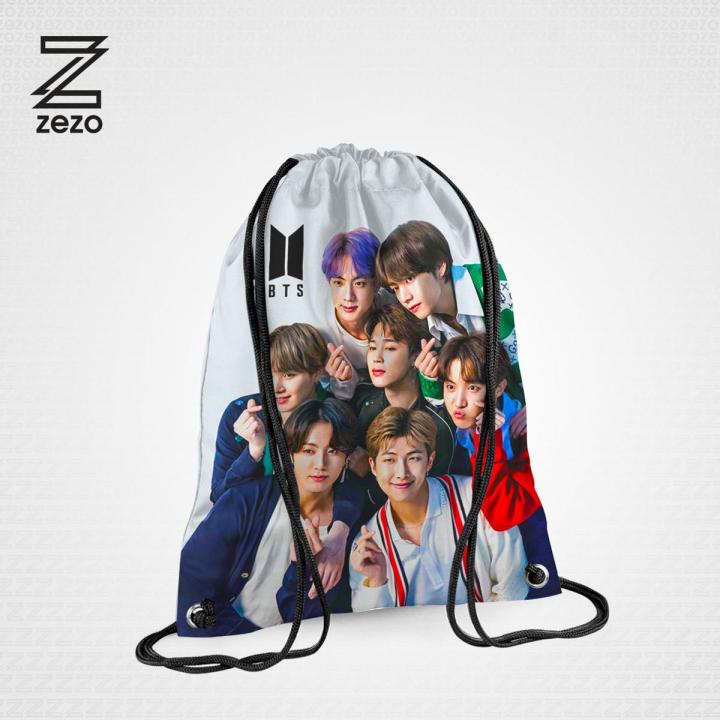 BTS Drawstring Bag For (Boys & girls) Digitally printed on Cloth By ...