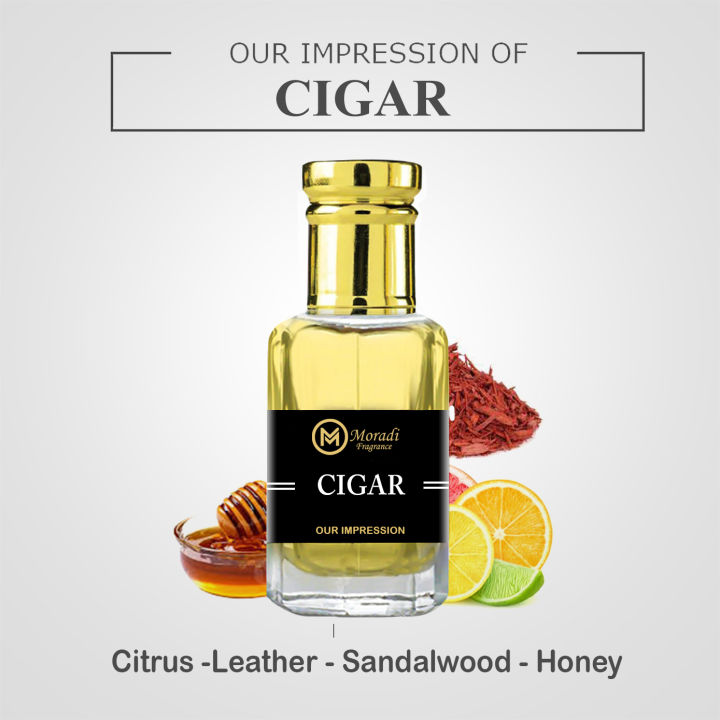 Moradi Cigar Impression Non-Alcoholic Concentrated Men Perfume Attar ...