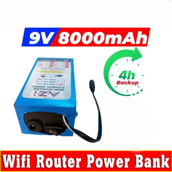 WiFi Router UPS Power Bank 9 Volts 8000 mAh upto 4Hours Guaranteed ...