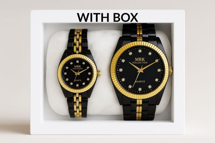 New Design Couple Watches with Box | Stylish Pair Watches for Couples ...