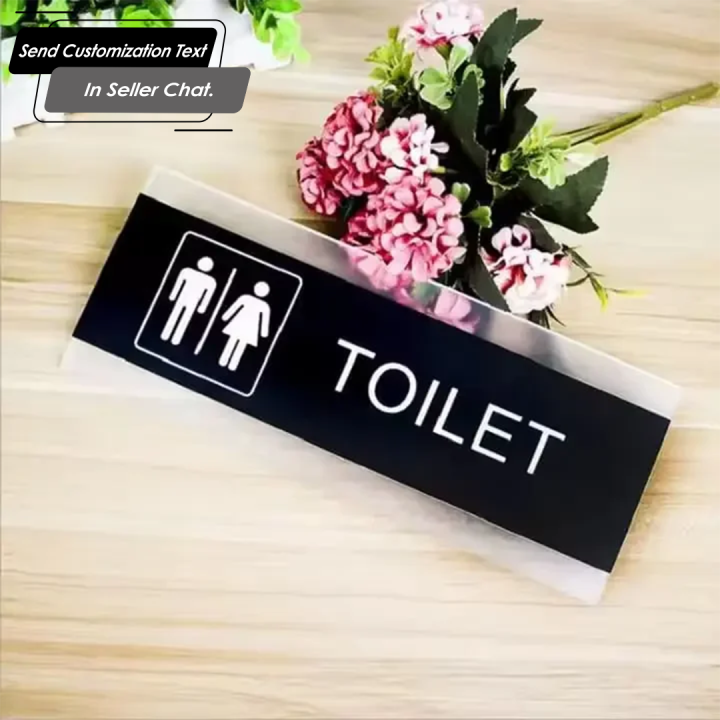 Acrylic Toilet Sign Toilet Sign Acrylic Rectangle Man Or Woman Toilet ...