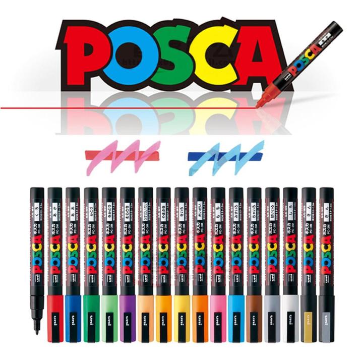 UNI POSCA Marker Pen PC-3M POP Poster Advertising Art Supplies Office ...