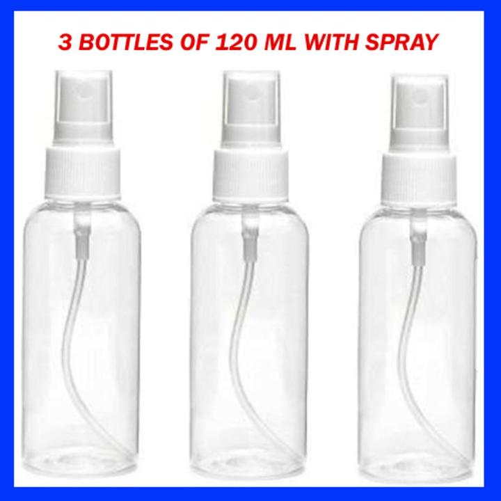 Pack of 3 Reusable Plastic Empty Spray Bottle 120 ml | Daraz.pk