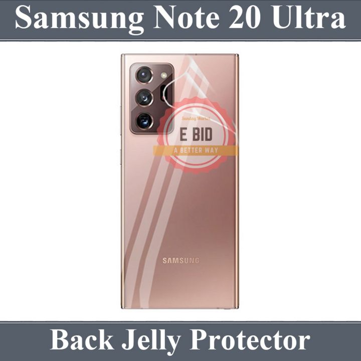 Samsung Galaxy Note 20 Ultra Back Jelly Protector Clear Soft Protection ...