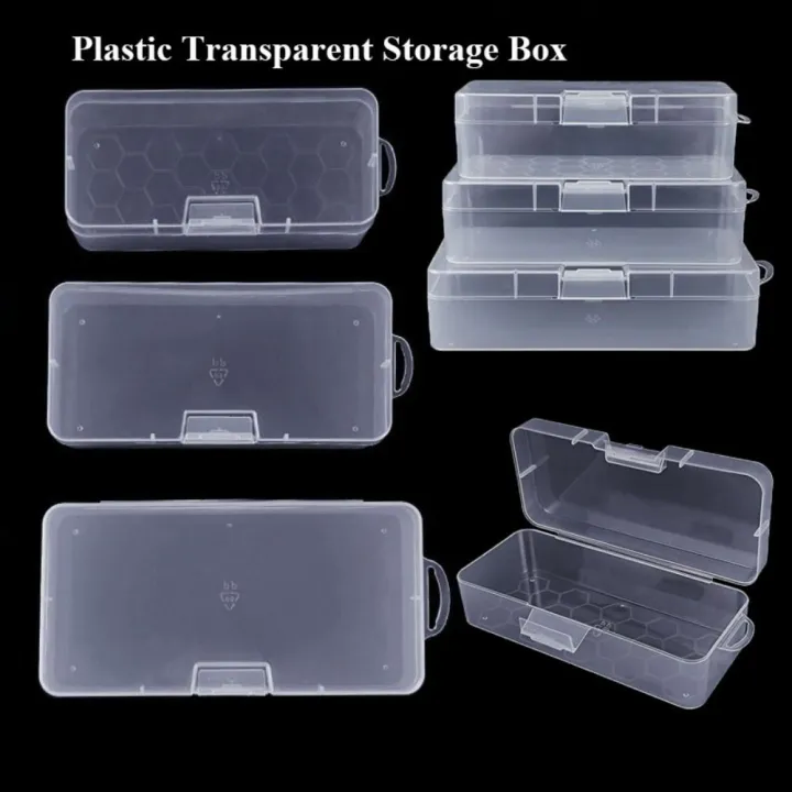 New Square Transparent Storage Box Transparent 3 Sizes Small Items Case ...