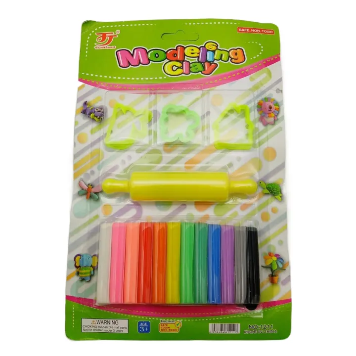 Modeling Clay Kids Art and Craft With 12 Multicolor Clay Dough and ...