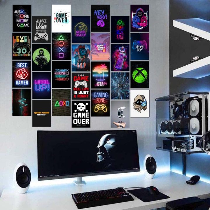 Gaming Posters of your choice 50 Cards 4x6 For Wall Decor - | Gaming ...