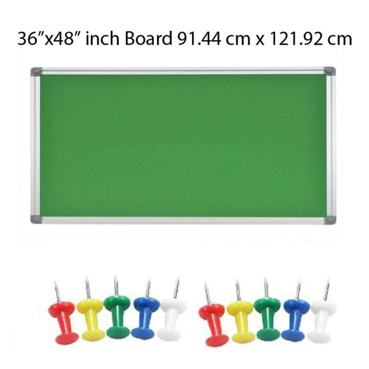 GREEN NOTICE FELT PUSH PINS BOARD Size 24" X 36" 2 x 3 ft | Daraz.pk