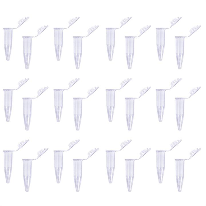 500Pcs PCR Tube with Flat Cap 1.5Ml Microcentrifuge Tube PCR Reaction ...