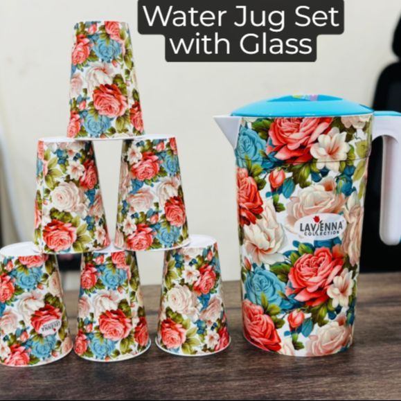 Jug - Water Jug Set 7 Pcs – Water Jug & Glass set | Lavenna Drinking ...