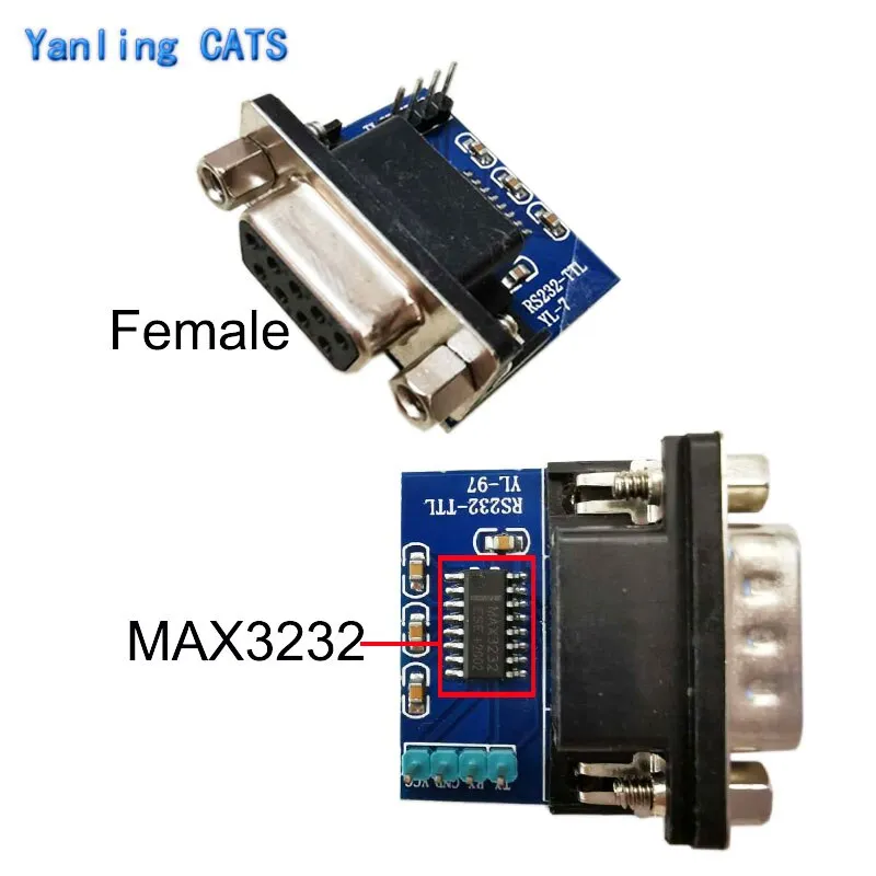 RS232 To TTL Serial Port Board MAX3232 SP3232 Male Female Serial Port Converter Communication ...
