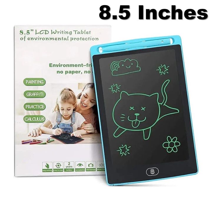 LCD Writing Pad Board Slate Drawing Tablet Eraseable Colorful Record ...