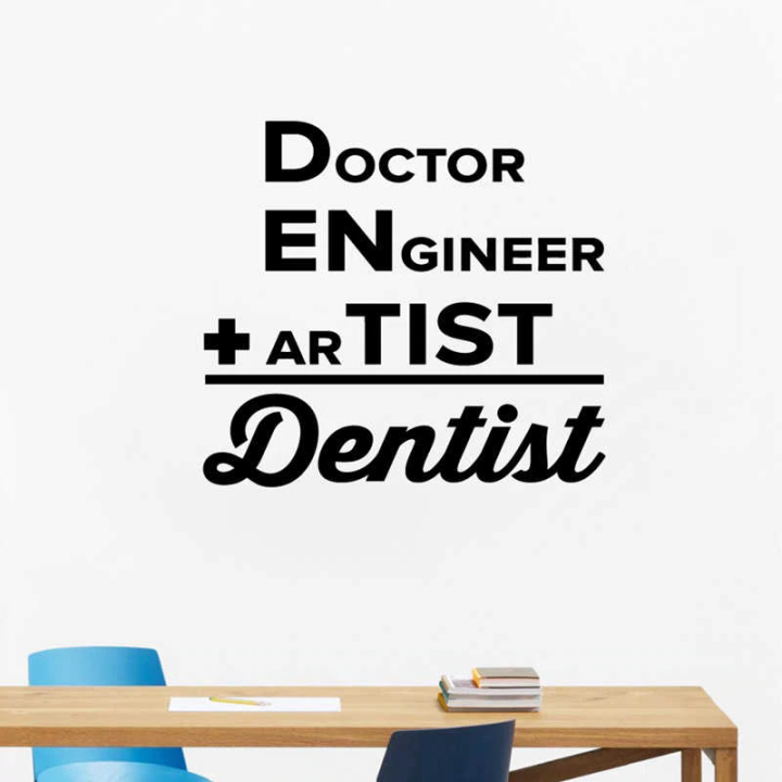 Size: 2 x 1.5 feet - Doctor Engineer Artist Is equal to Dentist Fun ...
