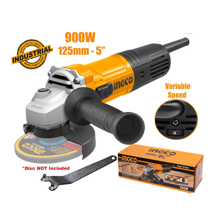 Ingco Electric Angle Grinder - 5"-125mm with Variable Speed Controller ...