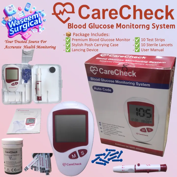 CareCheck Blood Glucose Monitoring System🩸 Auto Code | German Precision ...