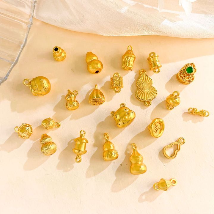 Beaded ancient method sand gold copper plated real gold cartoon ...