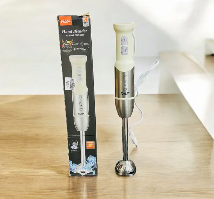RAF Hand Blender – 400W Powerful Motor & Stainless Blades | Daraz.pk