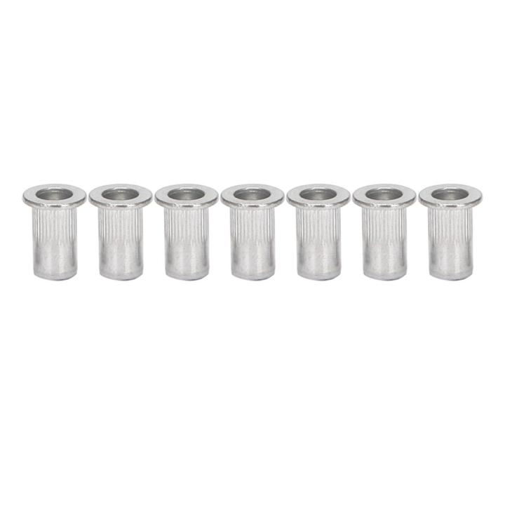 HYQZLTCA M5 Aluminum Flat Head Rivet Nut Insert Nuts Silver Tone 40Pcs ...