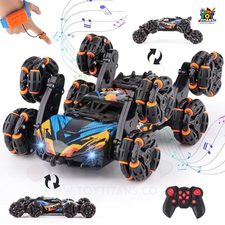 Cool 8-Wheel RC Stunt Car for Kids | Gesture Sensing Hand Controlled ...