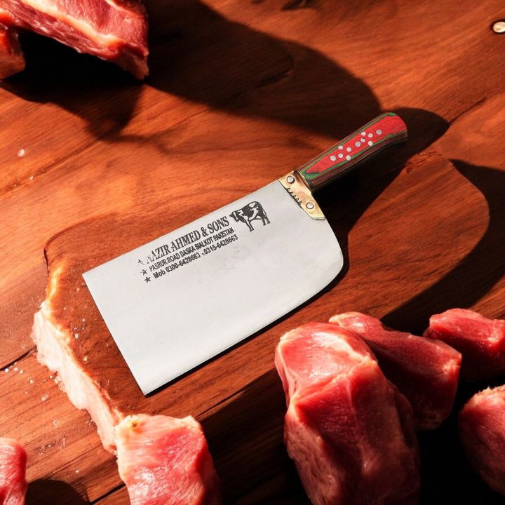 Nazir Ahmed & Sons 1 KG Daska Toka Forged Meat Cleaver – High Carbon ...