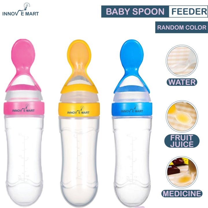 Pack of 2 Baby Spoon Feeder, Silicon Spoon Feeder, Baby Spoon with ...