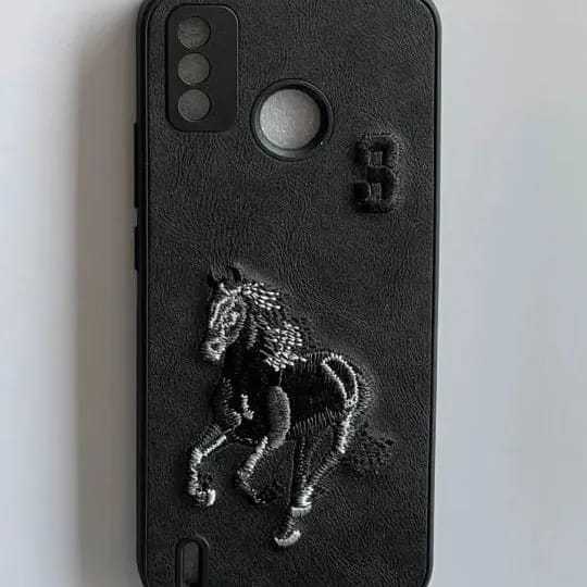 Tecno Spark 6 Go Back Cover | Embroidered Polo Design | Slim Fit ...