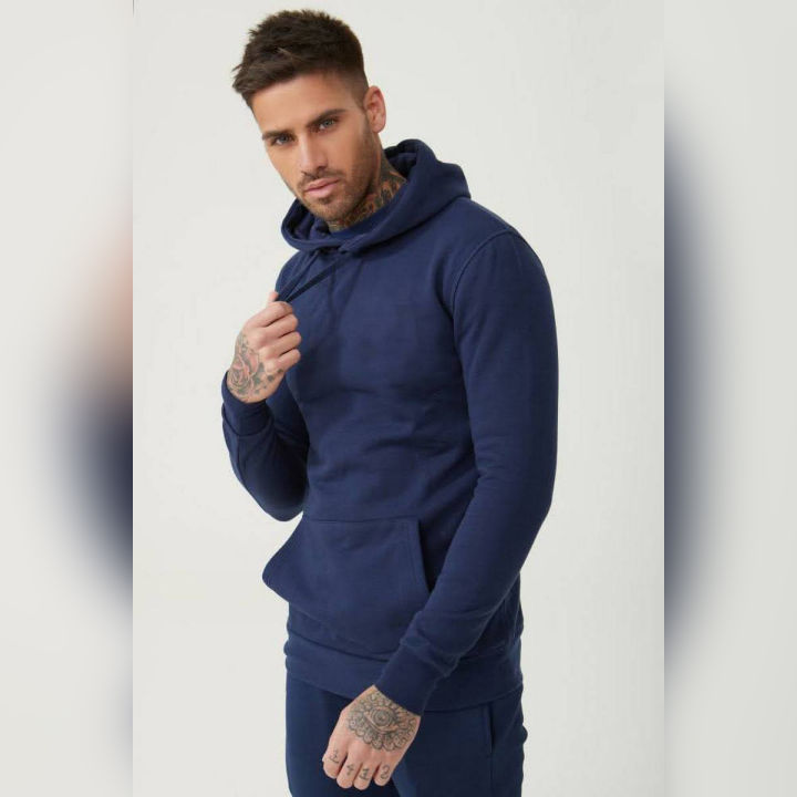 Men's Basic Solid Color Fleece Fabric Plain Kangaroo Hoodie | Daraz.pk