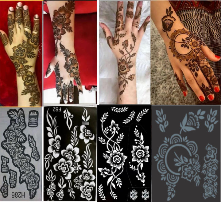 Arabic Bridal Mehndi Design Package - Henna Bridle Mehandi Stencils ...