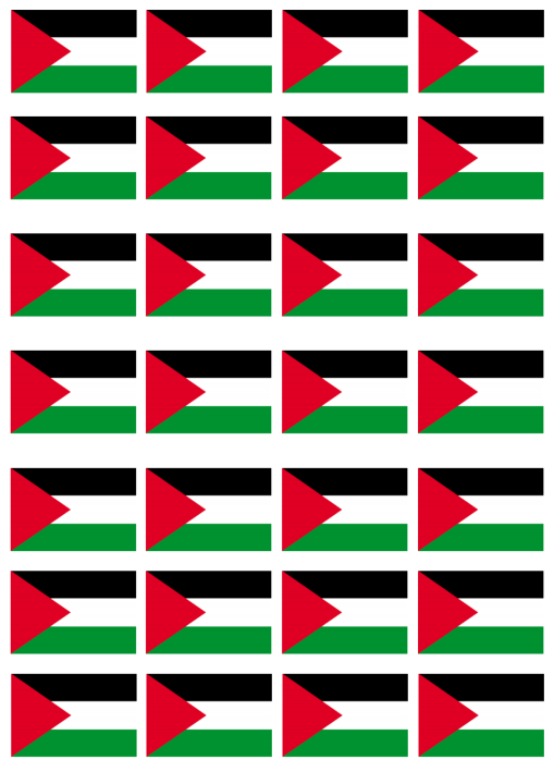 Support Palestine: Pack of small Palestine flag Stickers (A4 size ...