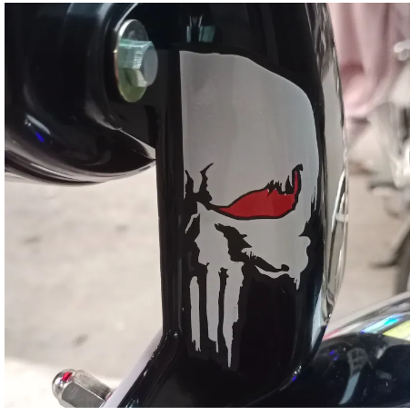 Punisher Bike Sticker for Motorcycle Bumper sticker and decals | Daraz.pk