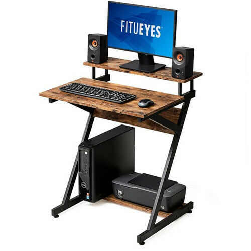 Small Computer Desk With Monitor Stand Laptop Study PC Table Home ...