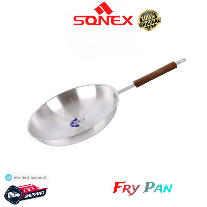 Original Sonex Metal Finish Frypan Best Quality Heavy Weight All Sizes ...