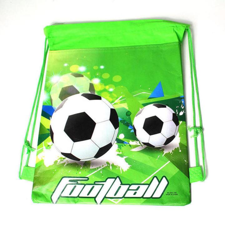 1pcs Green Football Theme Portable Drawstring Bag Football Handbag ...