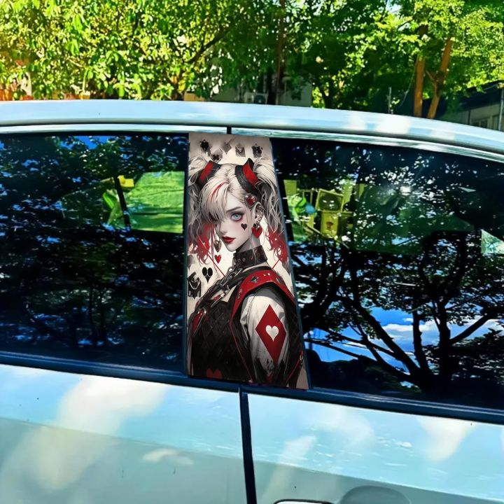 2 Pcs Vinyl Car Stickers and Decals, Waterproof B-Pillar Sticker ...
