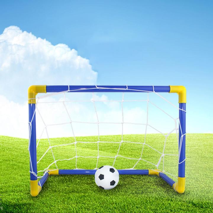 【HOT】 Indoor Outdoor Mini Folding Soccer Goal Post Net Set + Pump Home ...