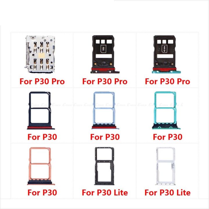 Sim Card Tray Socket Slot Reader Adapter Parts for HuaWei P30 Pro Lite ...