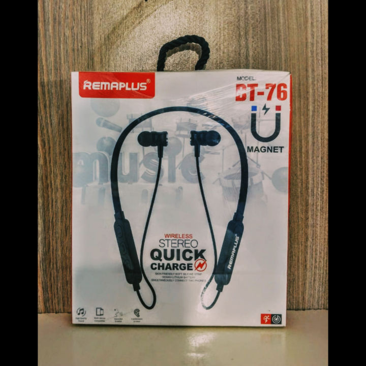 Remaplus BT-76 wireless neckband earbuds | Daraz.pk