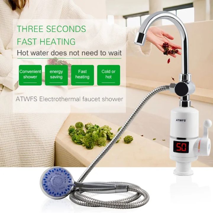 Instant Electric Hot Water Faucet, Cold and Hot Water Tap, Water Heater Tap for Kitchen ...