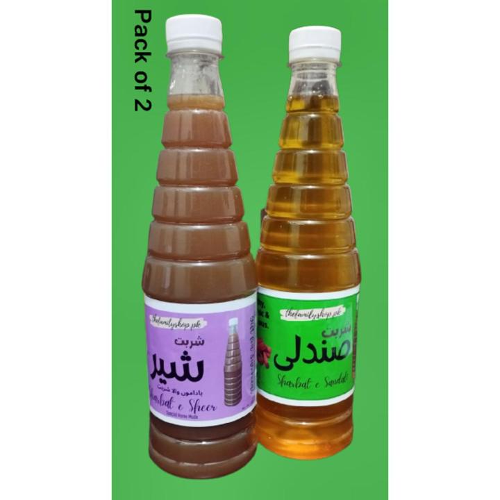 Pack of 2 Homemade Sharbat e Sheer (Badamo Wala Sharbat) + Sharbat e ...