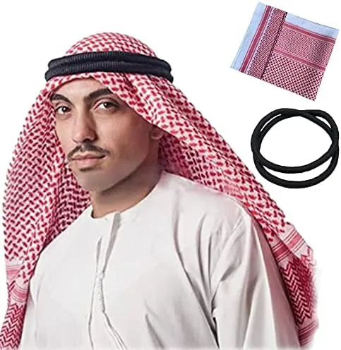 Arabic Red Shemagh With IQAL (Gotra ) Original | Daraz.pk