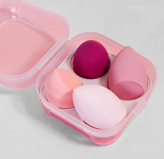 Makeup Sponge Puff Blender With 4 in 1 Storage Box Beauty Blender Puff ...