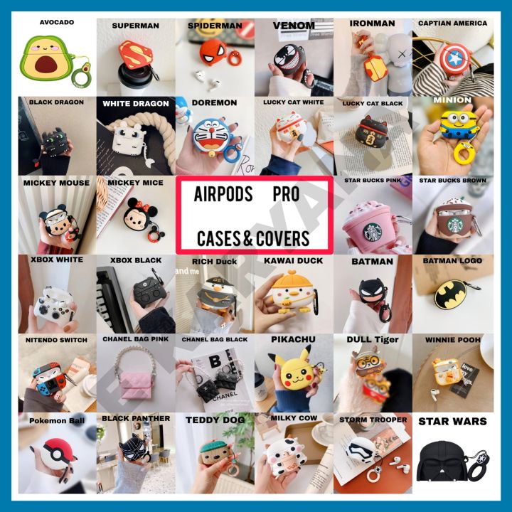 Fancy 3D Silicone Case for AirPods Pro Cute Protective Earbud Cover ...